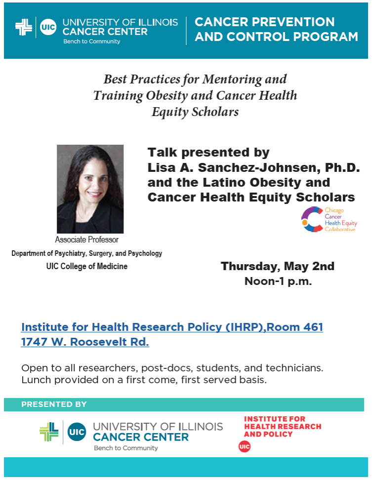 Cancer Prevention and Control Program Talk - ChicagoCHEC